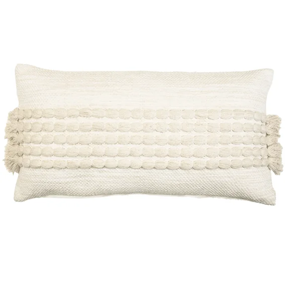 Lush Decor Linear Dotted Decorative Pillows, Off-White, 13" x 24 ...