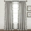 Lush Decor Linen Ruffle Window Panel - Light Gray -Single- 84 x 54 ...