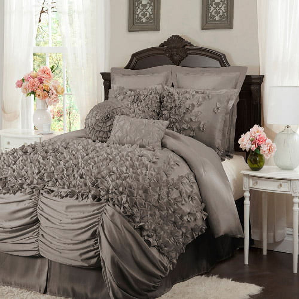 Lush Decor Lucia 4-Piece Bedding Comforter Set - Walmart.com