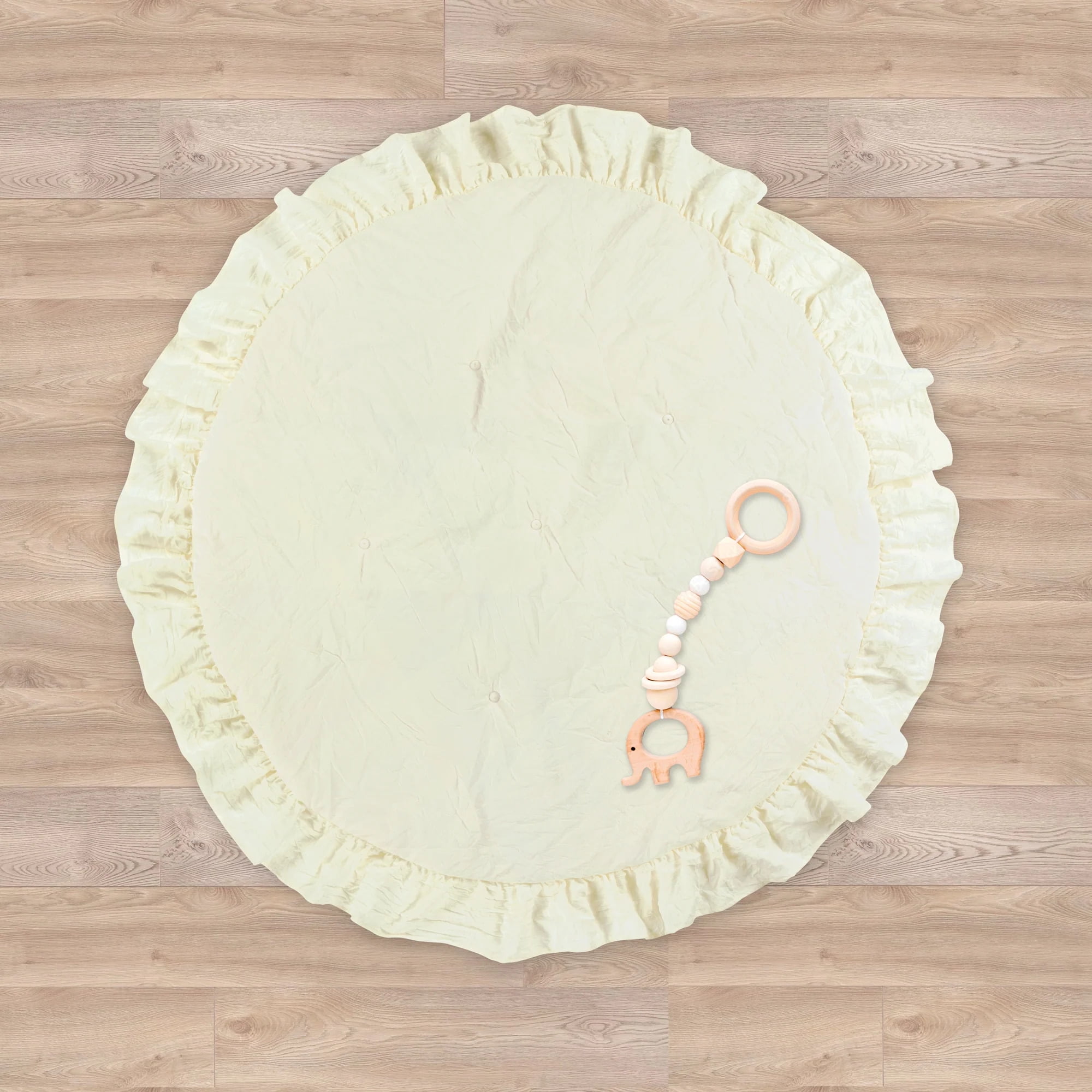 Lush Decor Lush D?cor Baby Round Ruffle Play Mat Ivory Single 36 ...