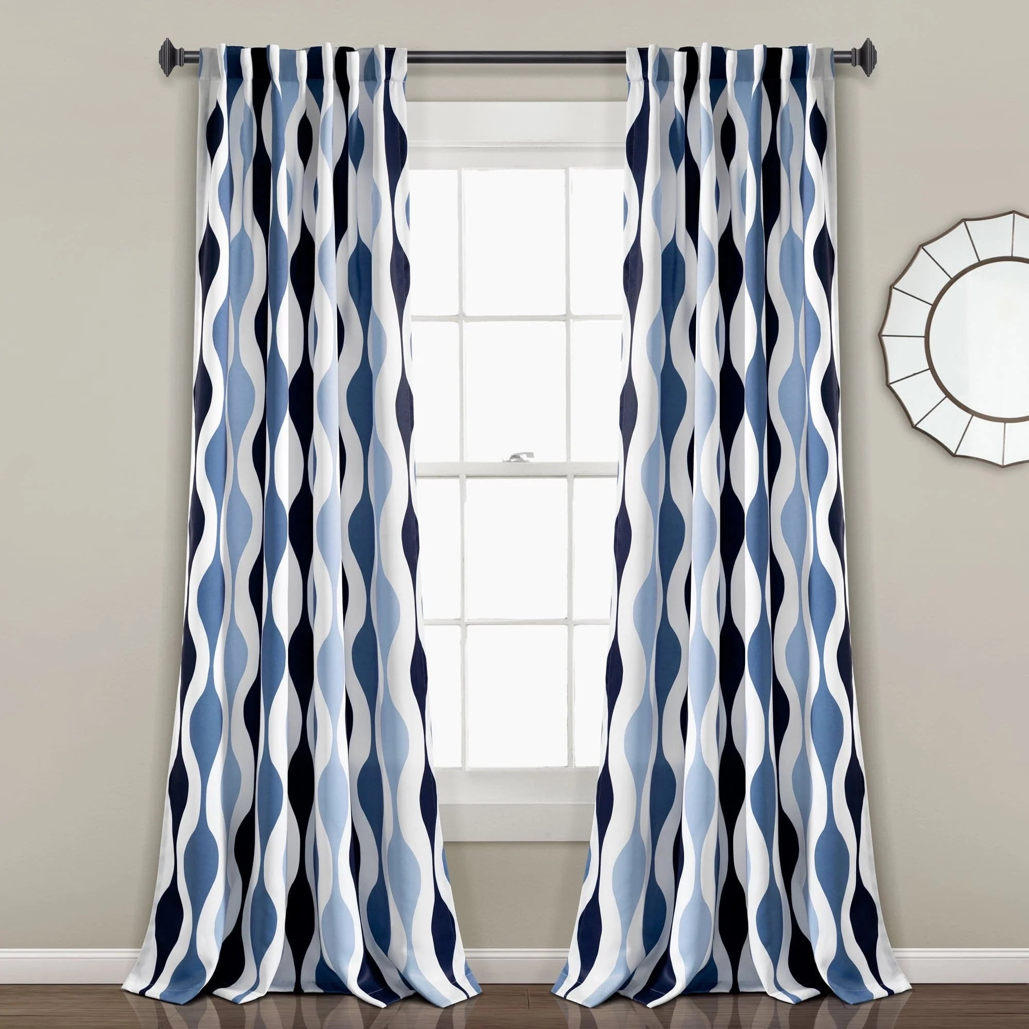 Lush Decor Mid Century Room Darkening Window Curtains - Walmart.com