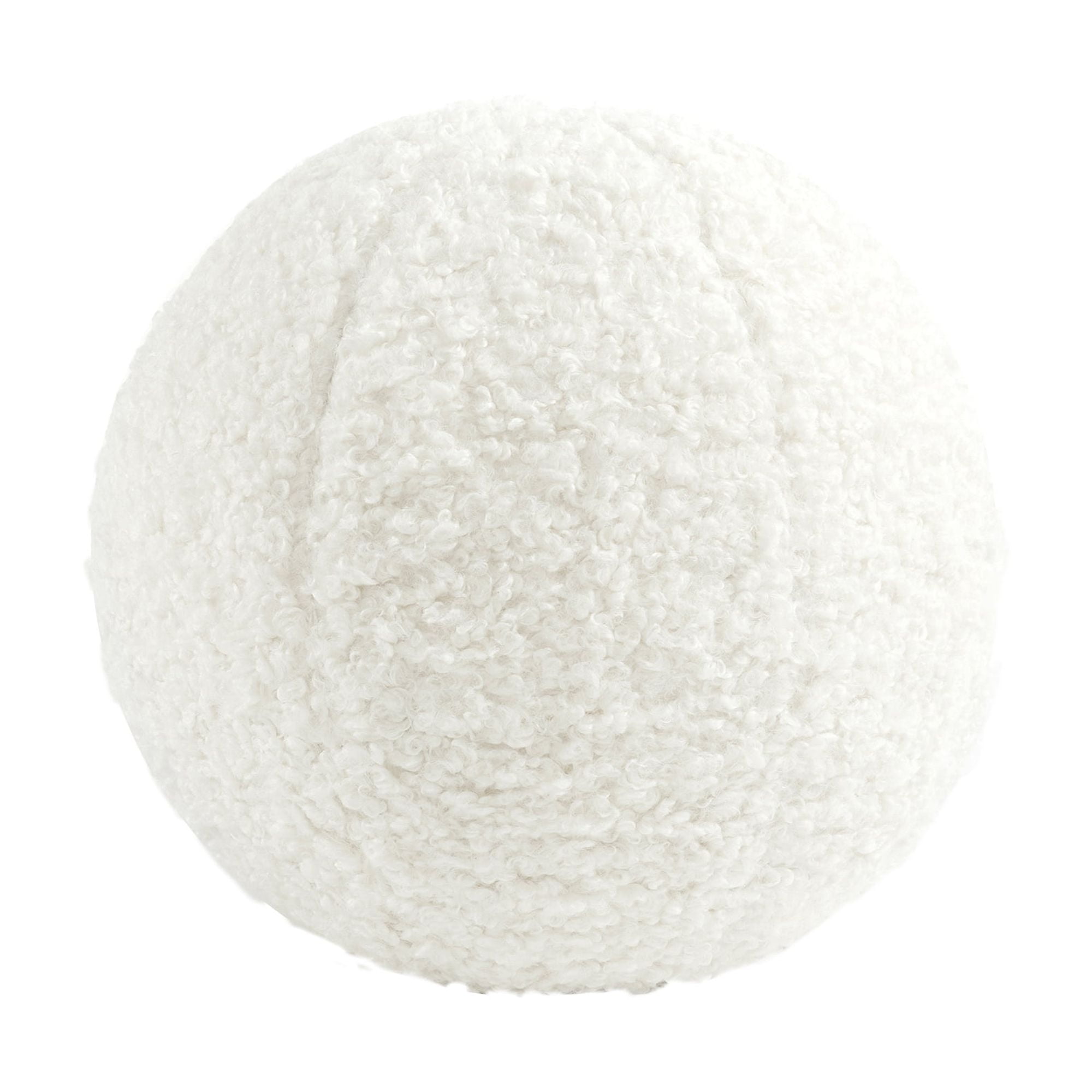 Lush Decor Neo Boucle Sphere Ball Throw Pillow 1 Piece 10" Round White ...