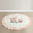 Lush Decor Pixie Fox Baby Round Ruffle Play Mat Pink/Gray Single 35 ...