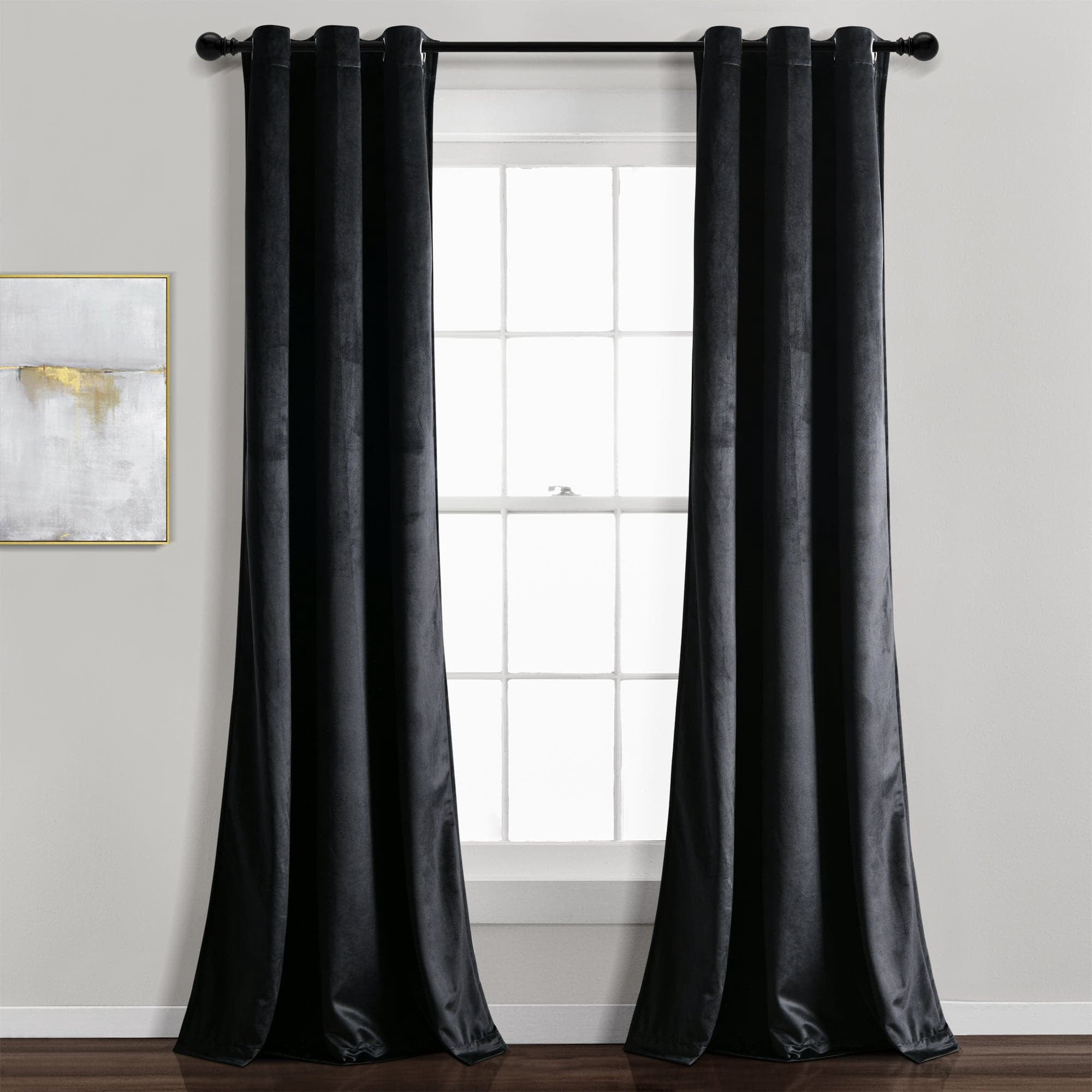 Lush Decor Prima Velvet Solid Window Panels - Ivory - 84 x 38 - Walmart.com