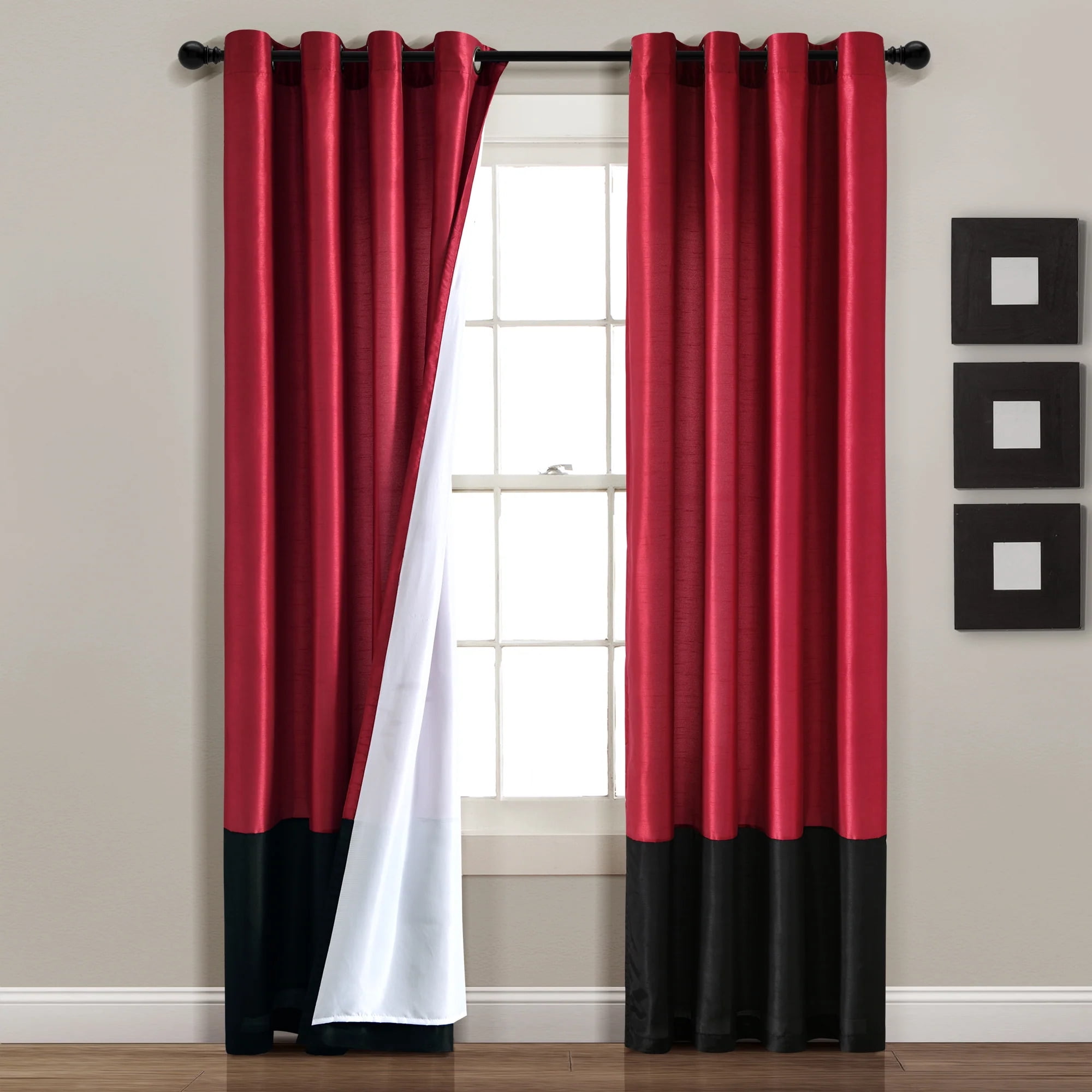 Lush Decor Prima Window Panels - Black/White - 84 x 54 - Walmart.com