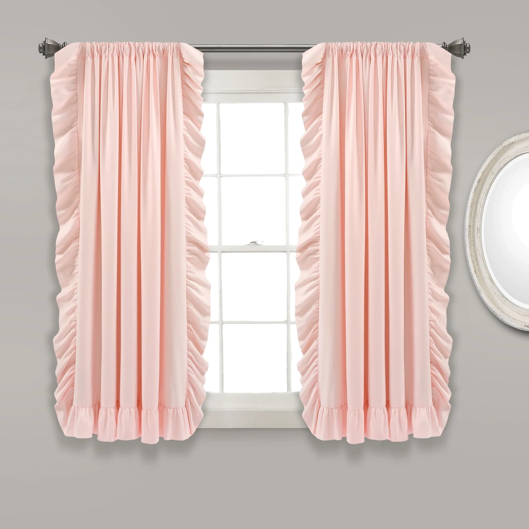 Lush Decor Reyna Window Curtain Panels Blush Pink 54X63 Set - Walmart.com
