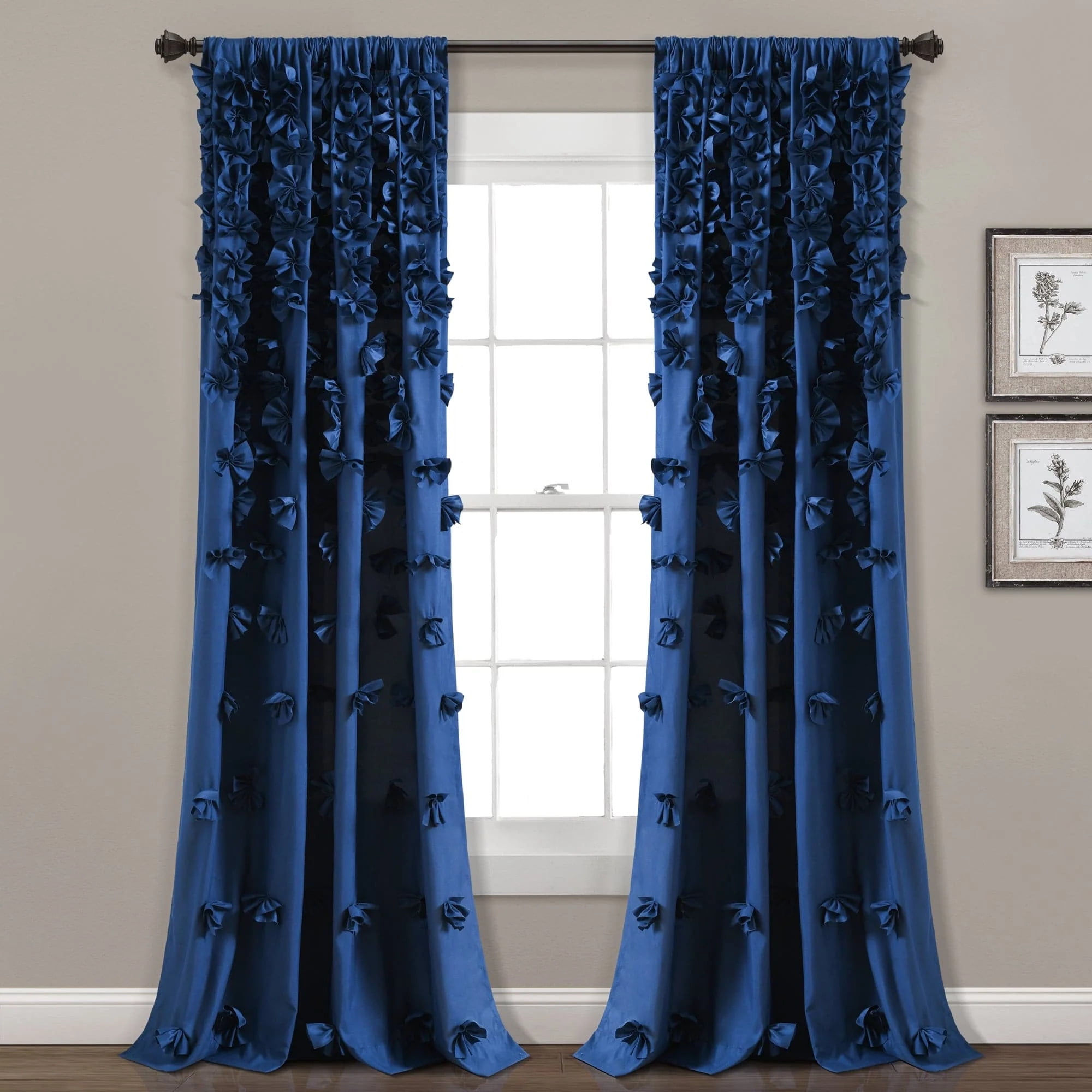 Lush Decor Riley Rod Pocket Curtain Panel - Walmart.com