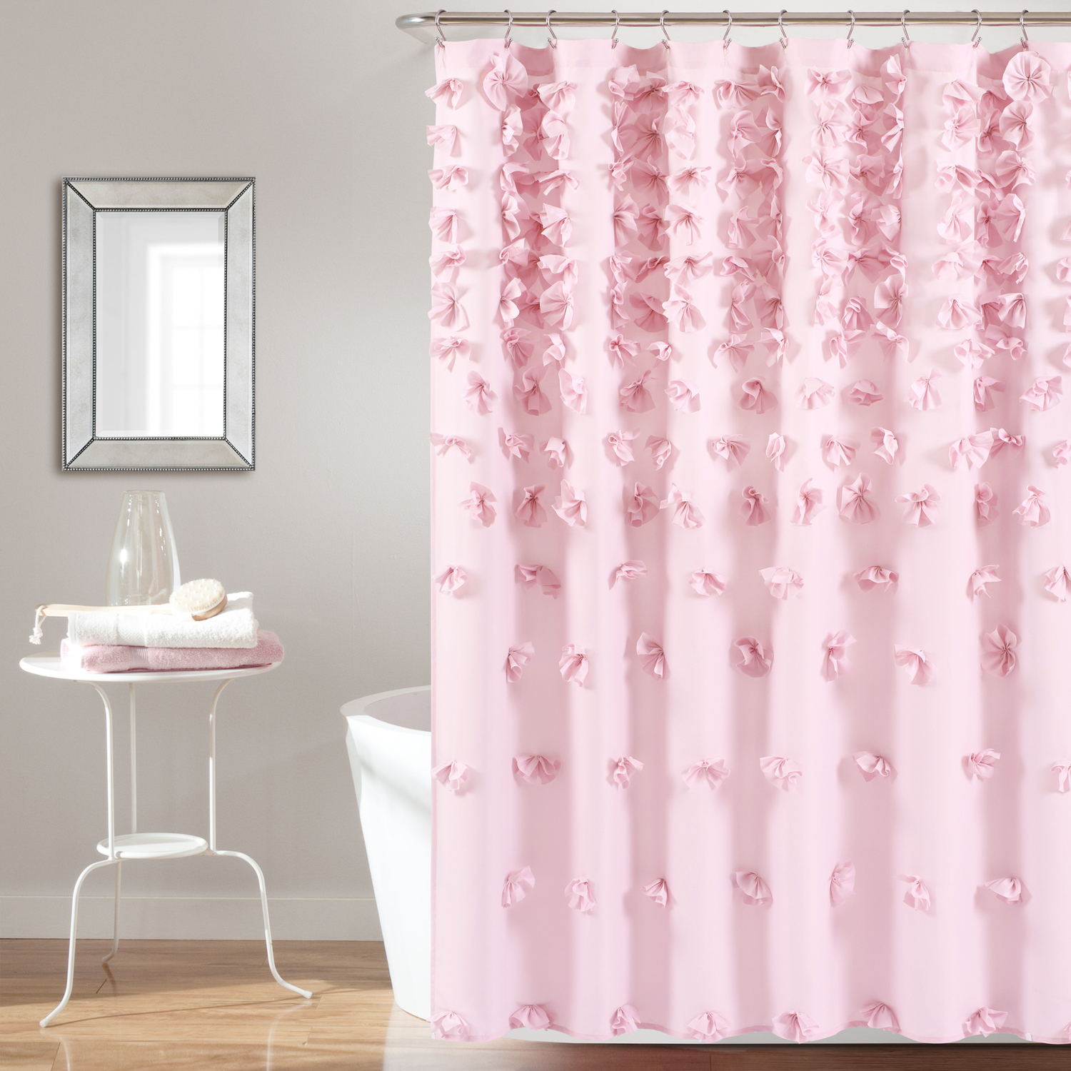 Lush Decor Riley Shower Curtain Lilac Single 72X72 - Walmart.com