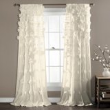 Lush Decor Riley Window Curtain Panel Single Ivory 54x95 - Walmart.com