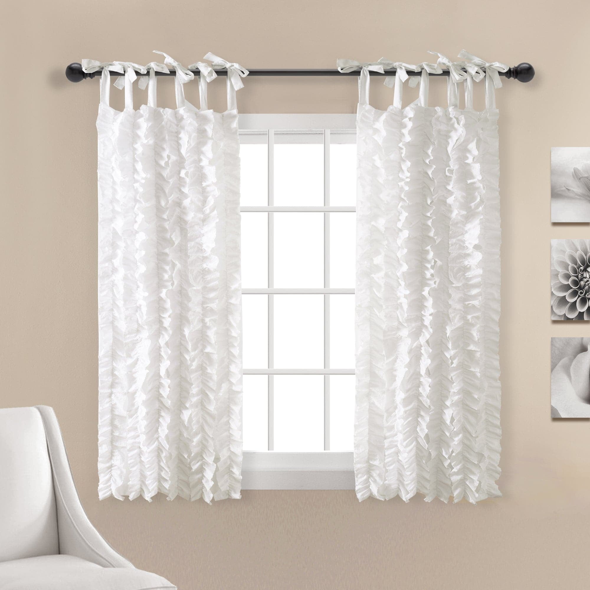 Lush Decor Sophia Ruffle Window Curtain Set - Walmart.com