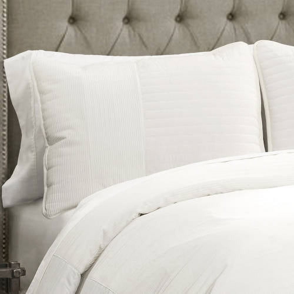 Lush Decor Thin Stripe Texture Quilt 3pc Set, White - Walmart.com