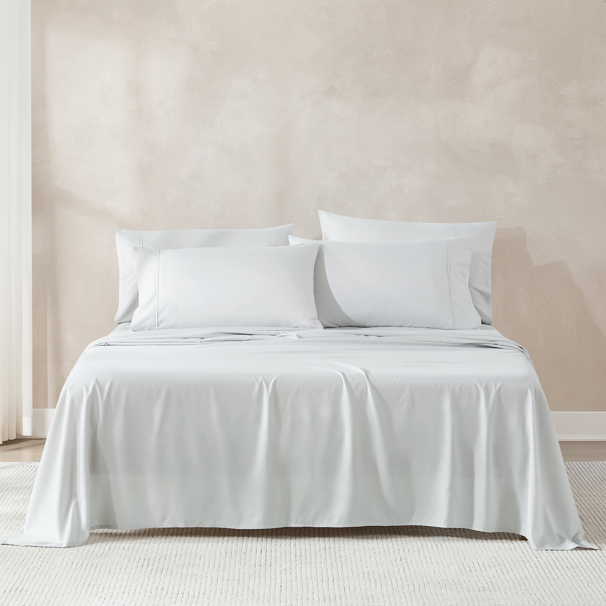 Lush Decor Verona Solid Sheet Set 6 Piece Set Full Peach - Pink Sheets ...