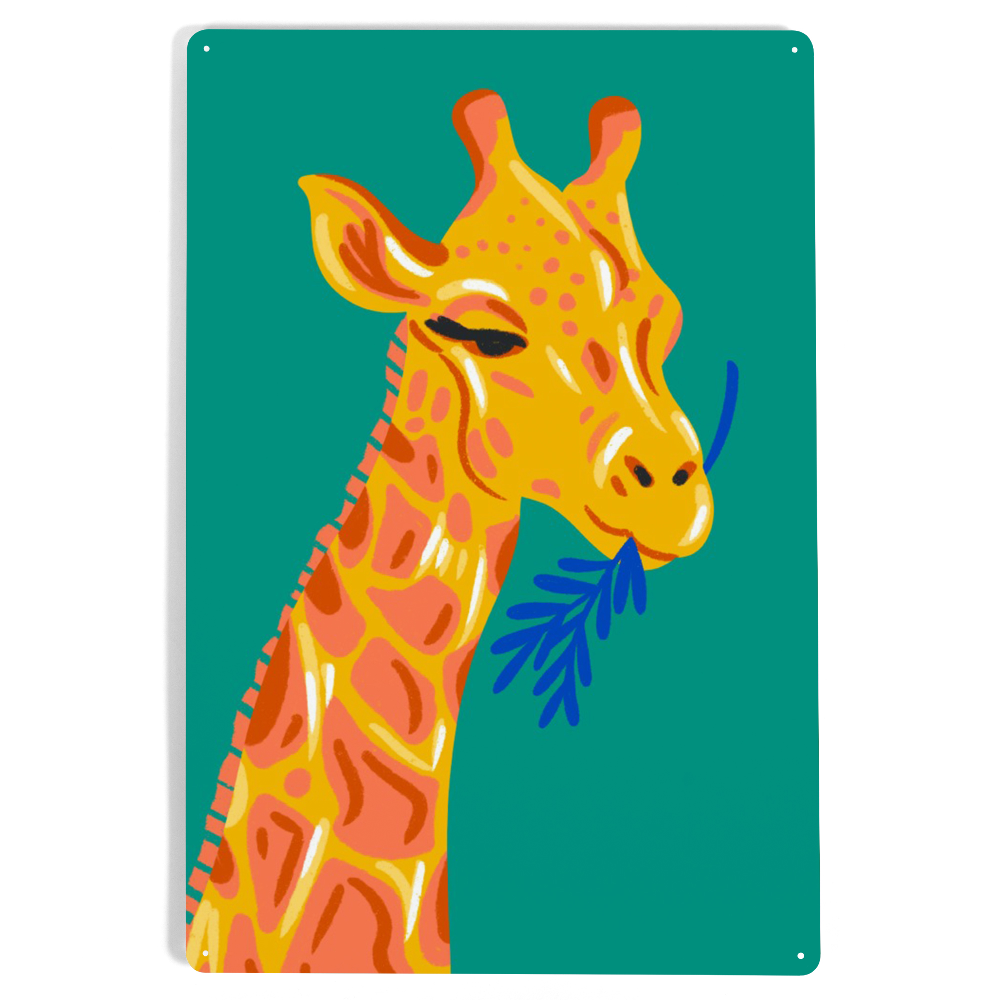 Lush Environment Collection, Giraffe Portrait (12x18 Aluminum Art ...