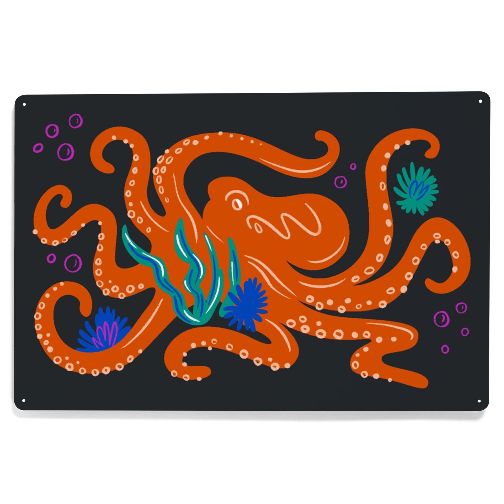 Lush Environment Collection, Octopus (12x18 Aluminum Art, Indoor ...