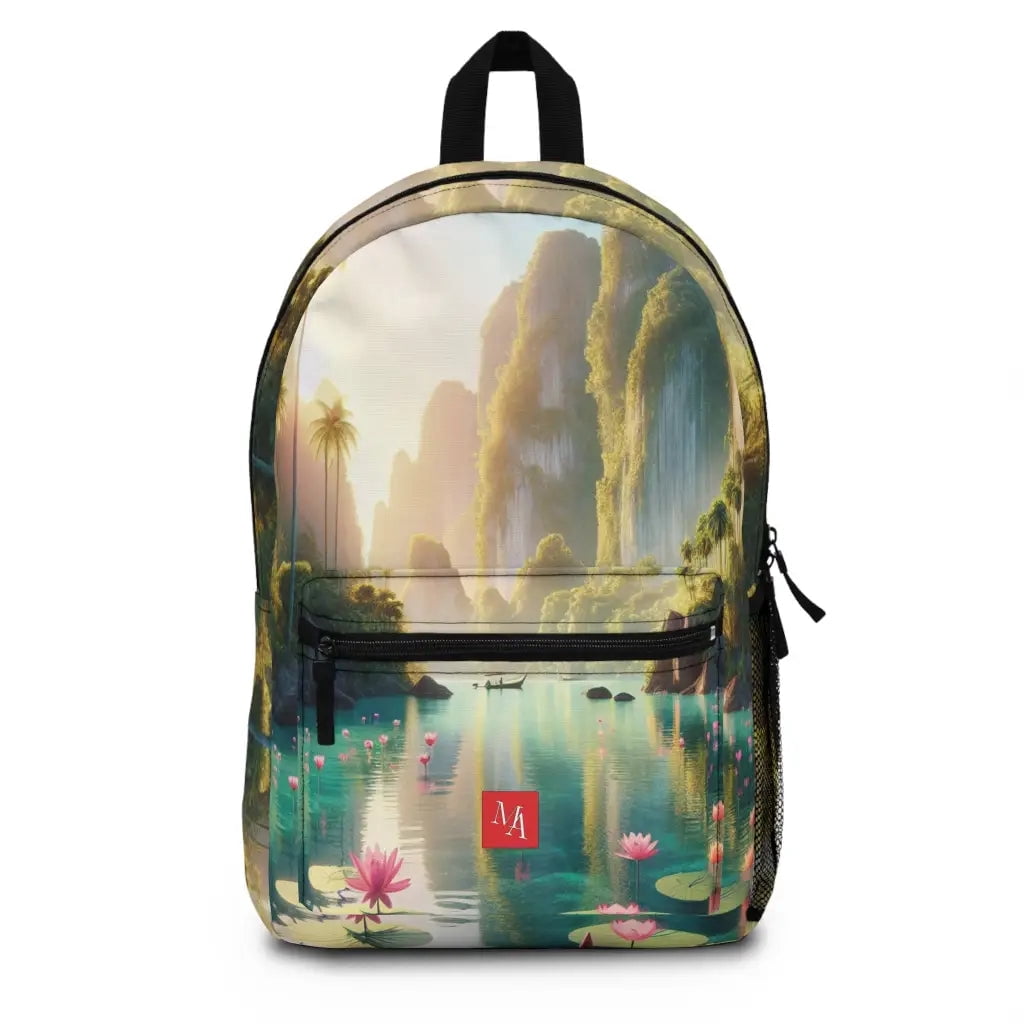 Lush Landscape with Water Lilies and Mountains- Backpack - Walmart.com
