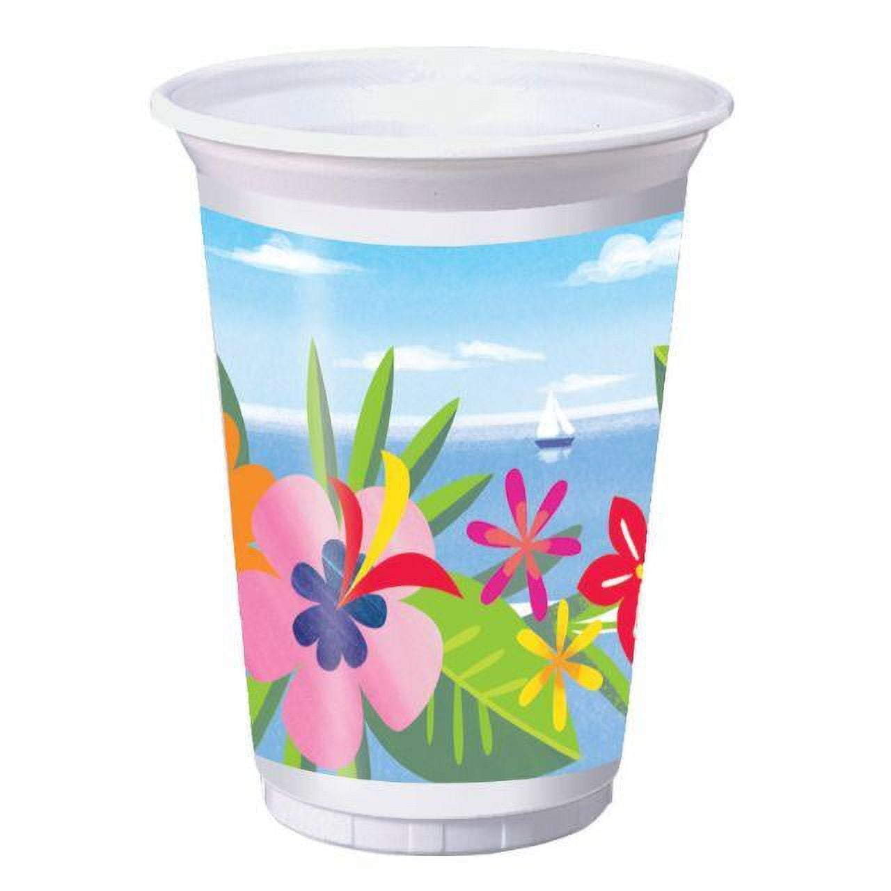 Lush Luau Tropical Island Beach Summer Party 16 oz. Plastic Cups ...