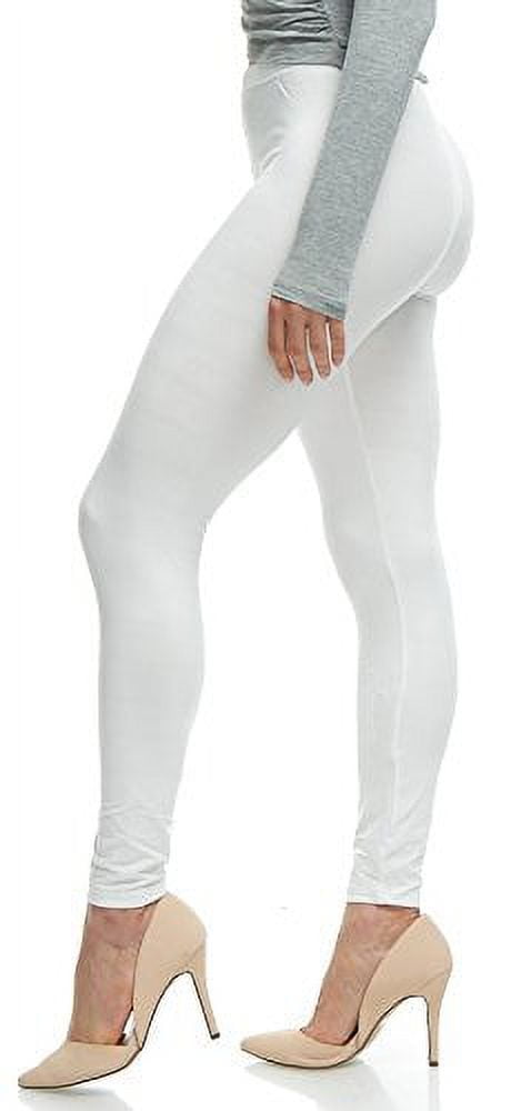 Lush Moda Extra Soft Leggings - Variety of Colors -Plus Size - White ...