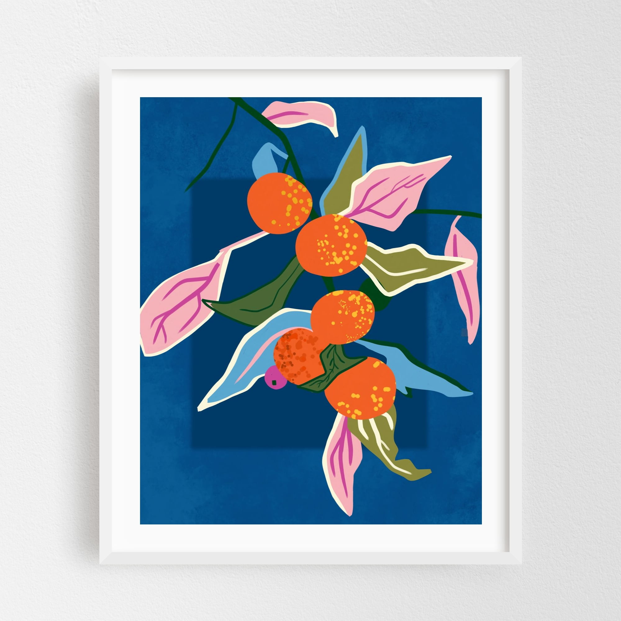 Lush Orange Botanicals - India Illustration Botanical Modern Art ...