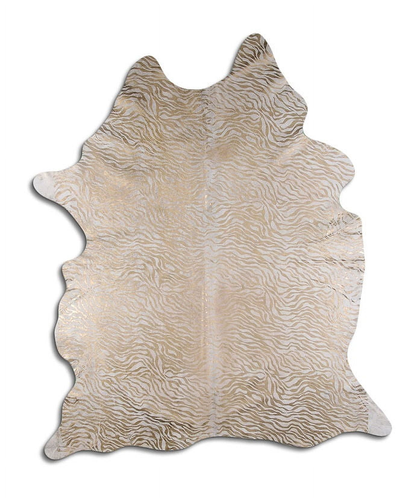 Lush cowhide rugs for sale GOLD BABY ZEBRA ON BEIGE rug - Walmart.com