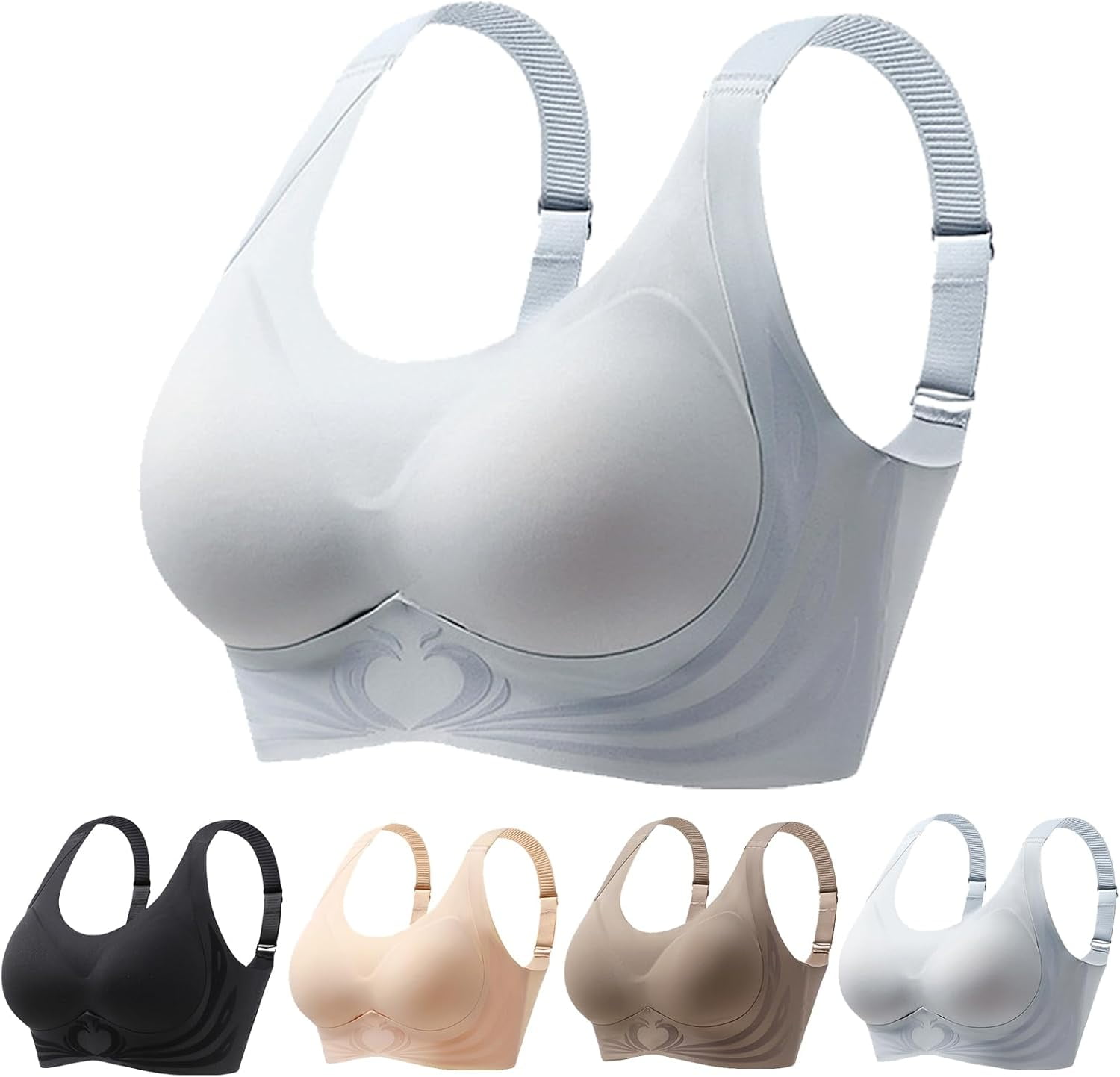 Lushfitting Powerful Push-Up Bra, [Upgrade] Zekear Wireless Push-Up Bra ...