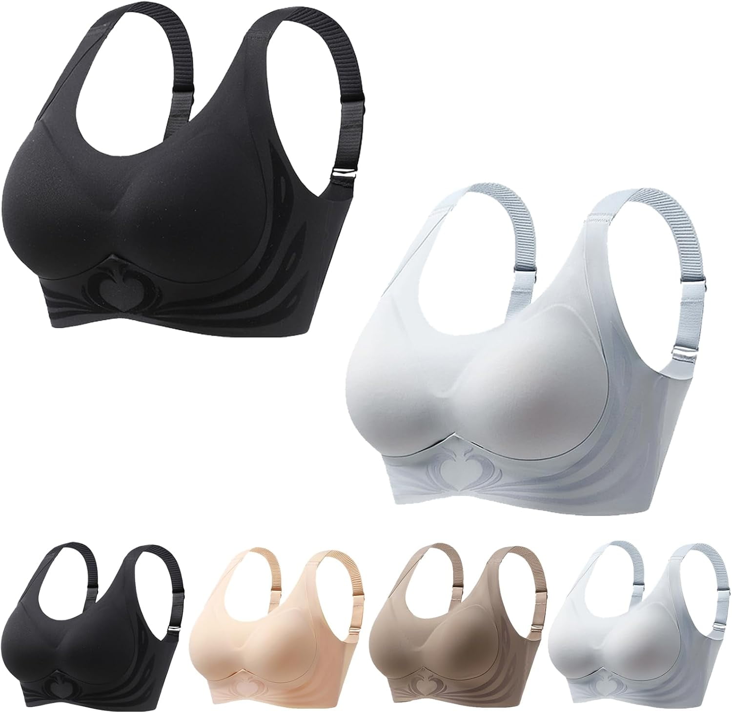 Lushfitting Powerful Push-Up Bra, [Upgrade] Zekear Wireless Push-Up Bra ...