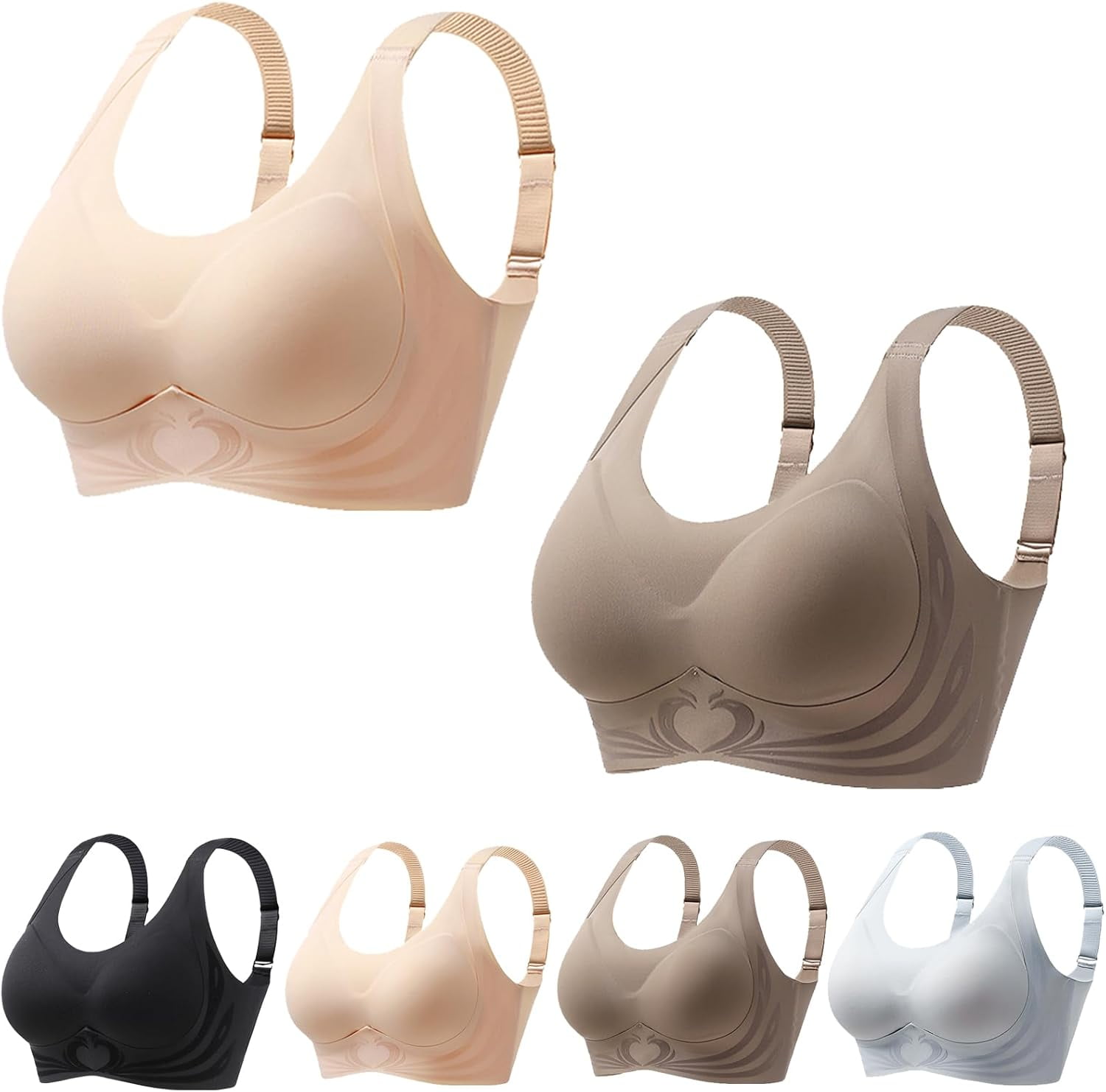 Lushfitting Powerful Push-Up Bra, [Upgrade] Zekear Wireless Push-Up Bra, Wmstylist Lush Fitting ...
