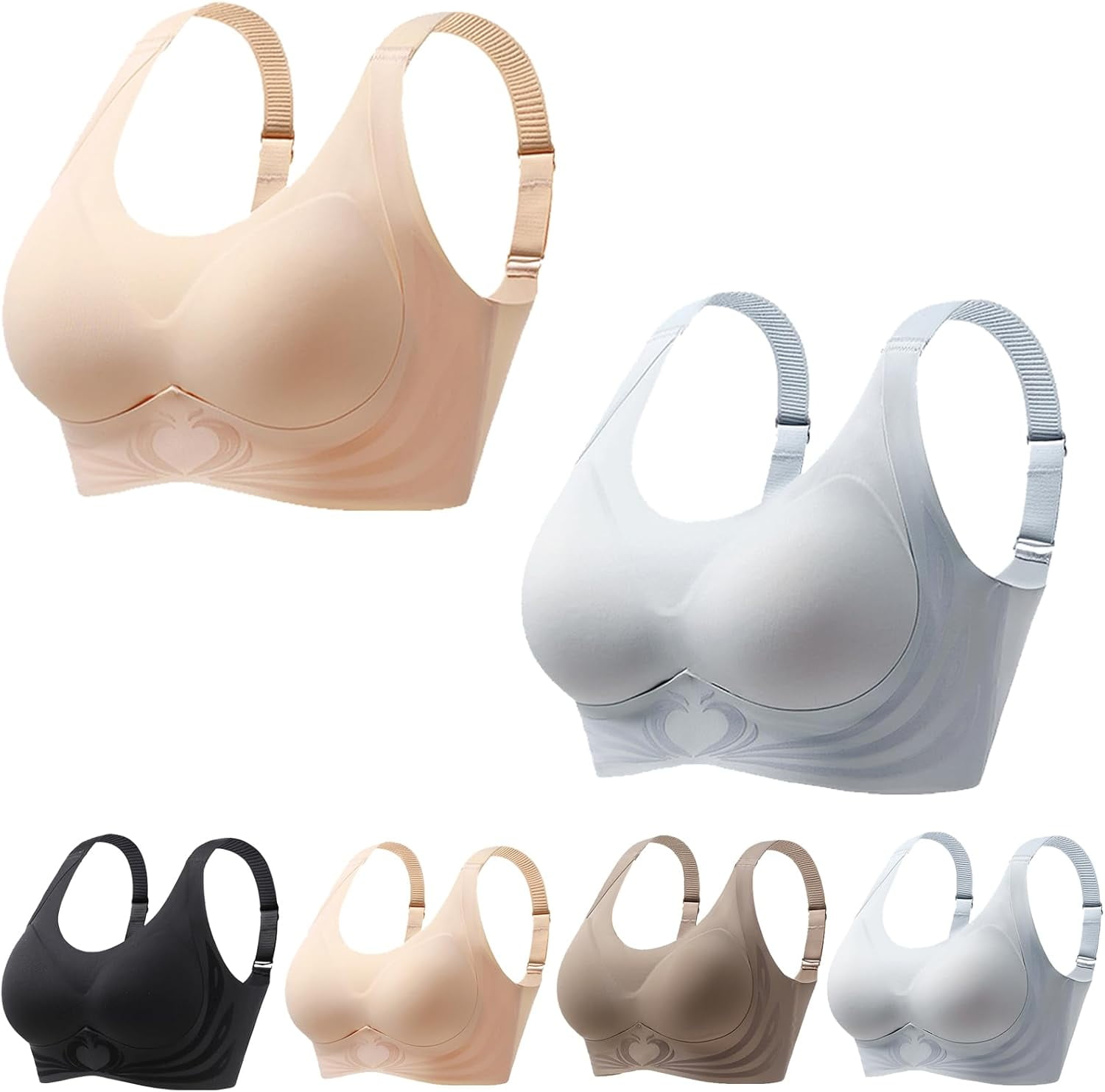 Lushfitting Powerful Push-Up Bra, [Upgrade] Zekear Wireless Push-Up Bra ...