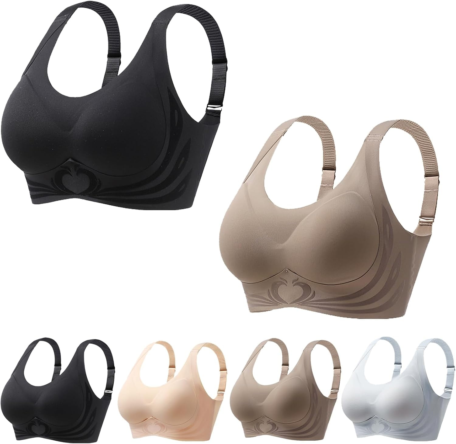 Lushfitting Powerful Push-Up Bra, [Upgrade] Zekear Wireless Push-Up Bra ...