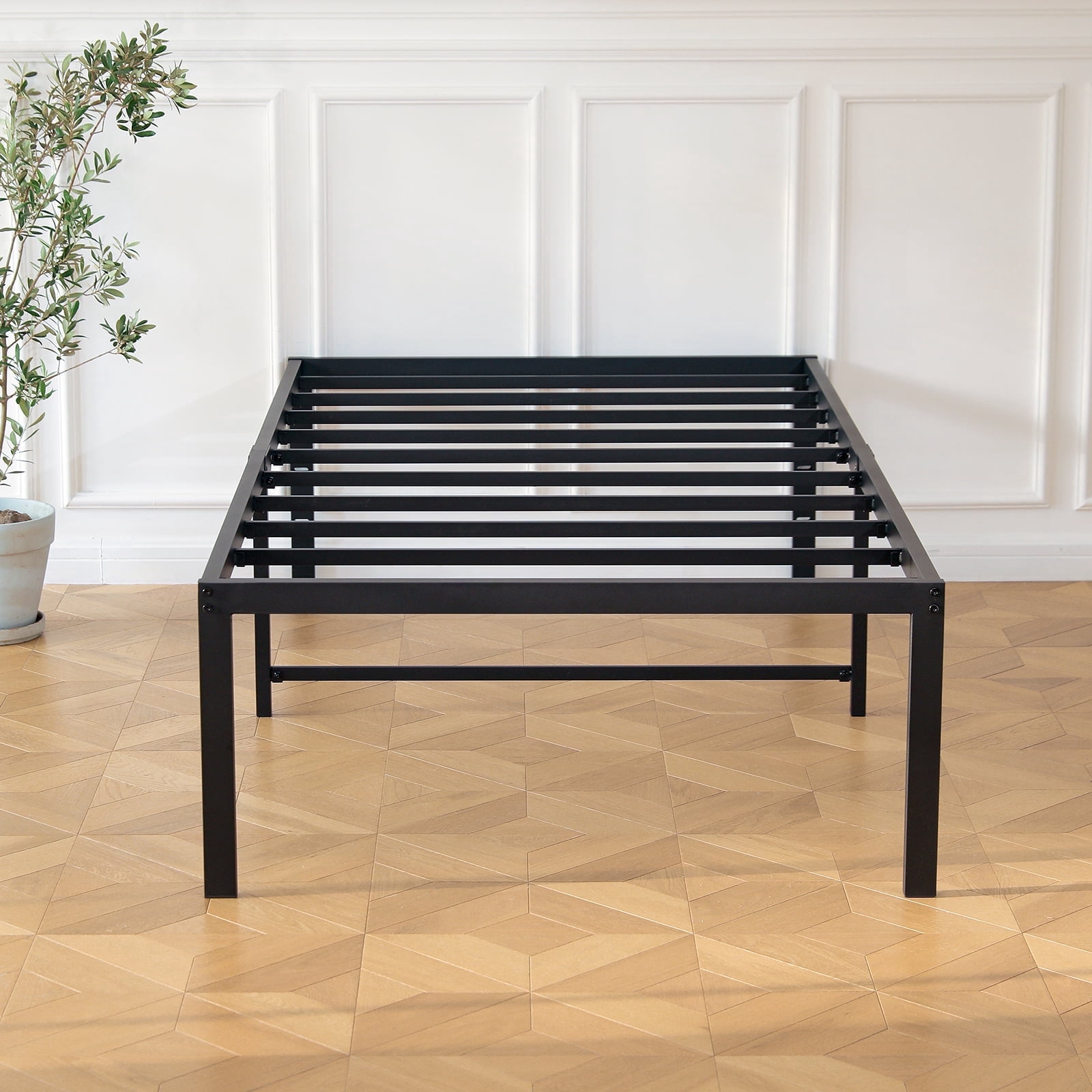 Lusimo 18" High Twin XL Bed Frame No Box Spring Needed Heavy Duty Steel ...