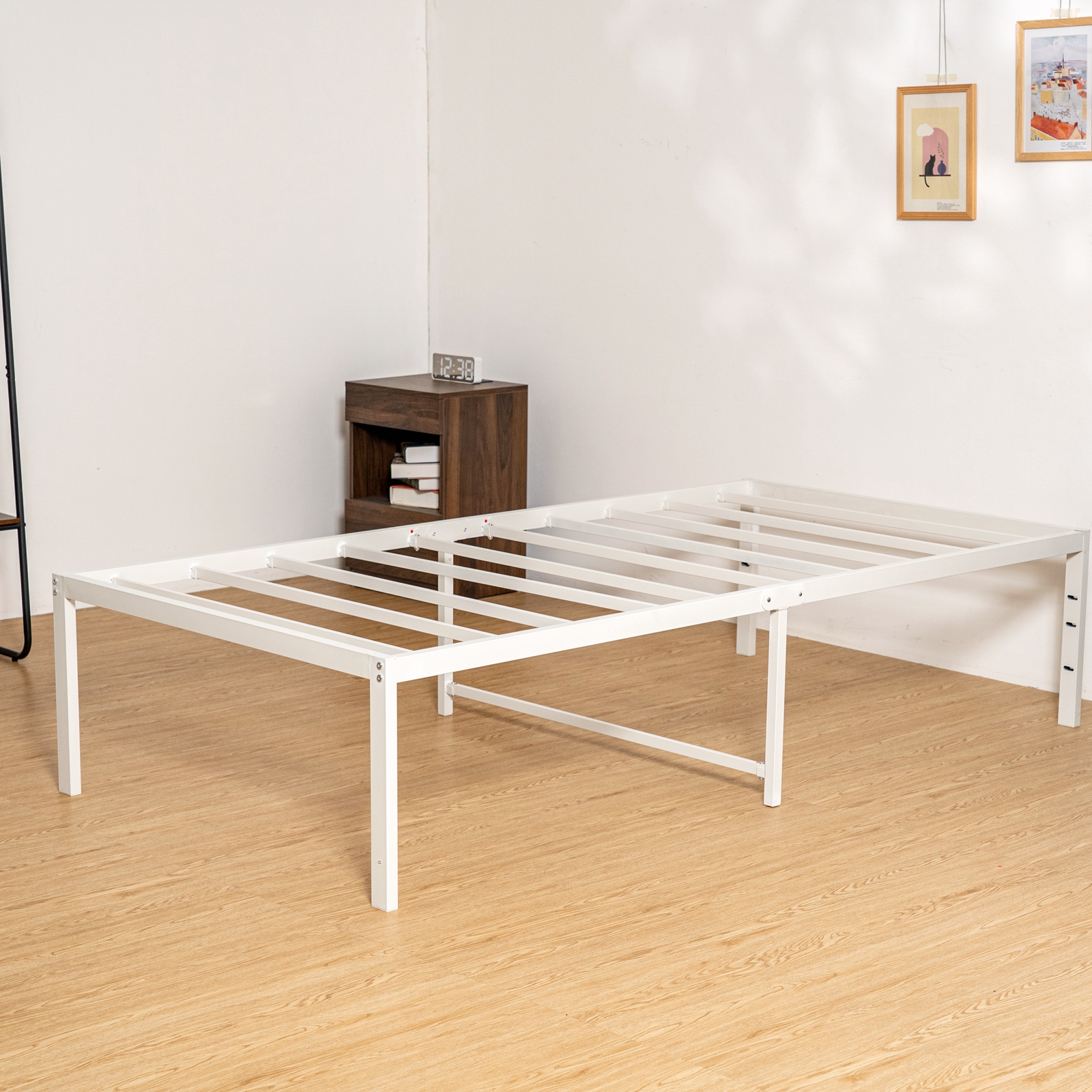 Gymax Twin XL Metal Platform Bed Frame Heavy-duty Steel Slat Support ...