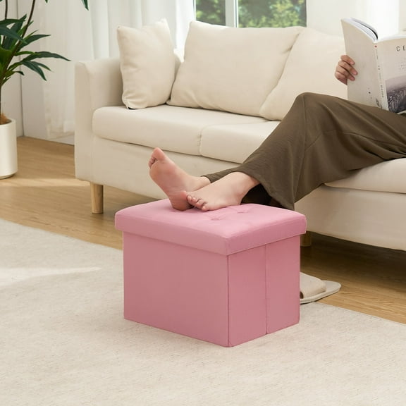 Storage Ottoman Footrest Stool Small Ottoman with Storage Foldable ...