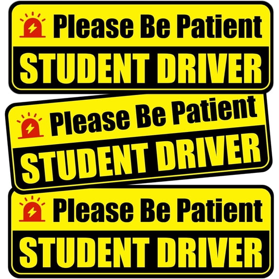 Lusinus Student Driver Magnet for Car - 2-Pack Reflective Funny ...