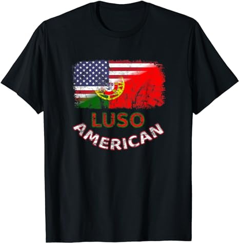 Luso American Portuguese American Flag USA Flag of Portugal T-Shirt ...