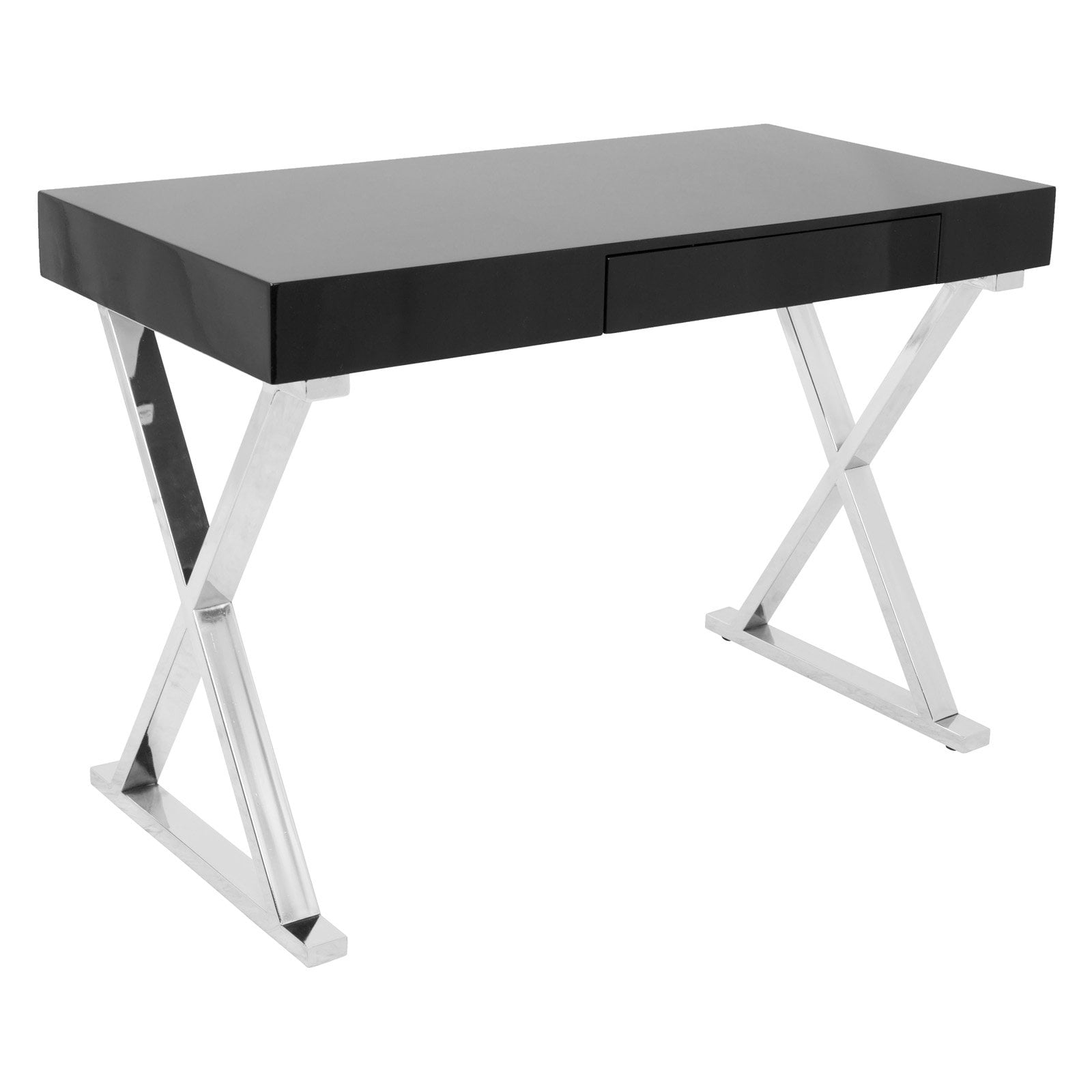 Luster Contemporary Desk in Black by LumiSource - Walmart.com