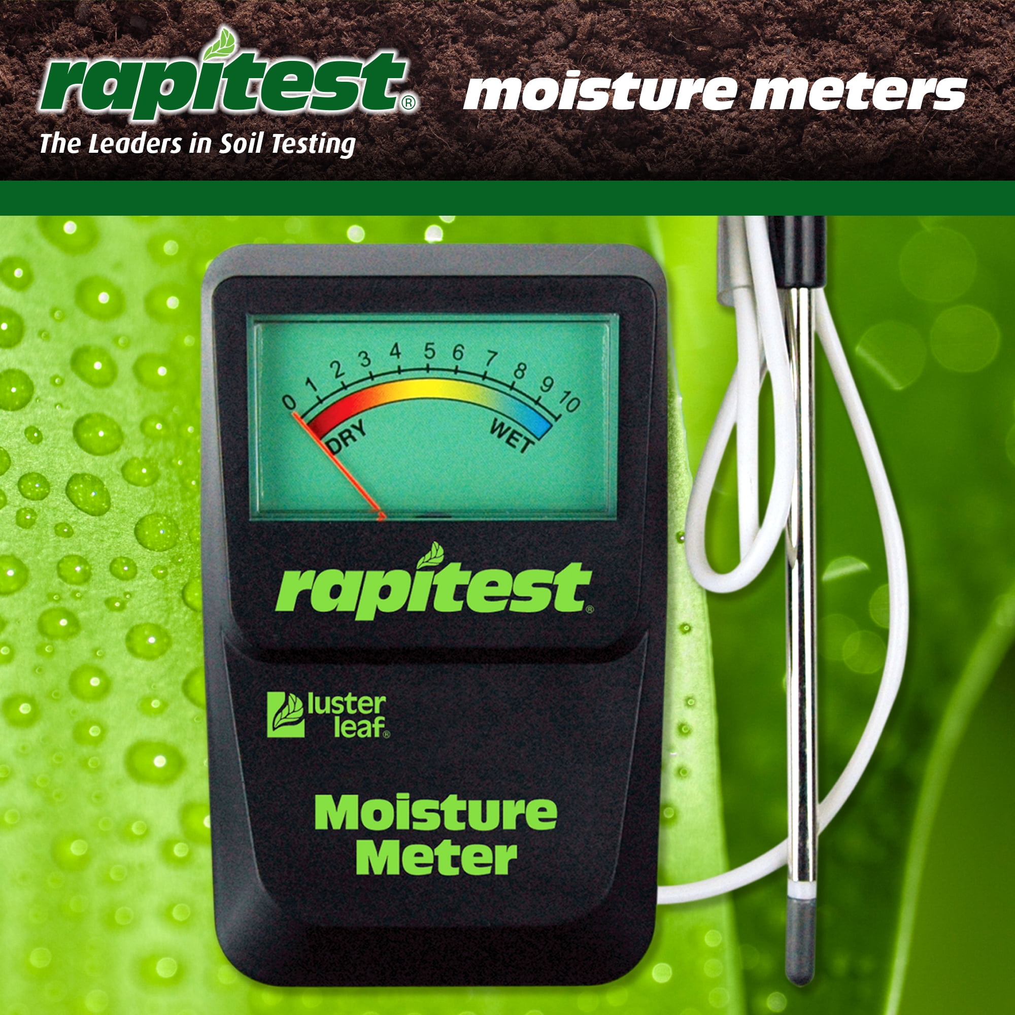 Luster Leaf Rapitest Moisture Meter, Water Garden Plant Sensor Kit for ...