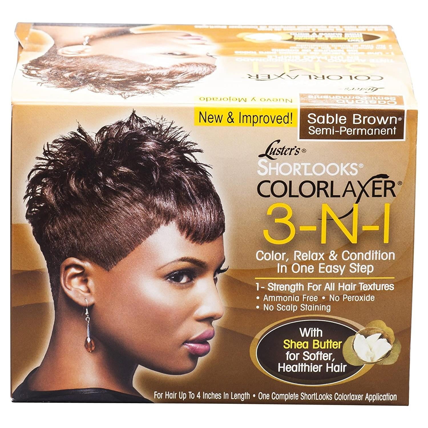 Luster's Pink Shortlooks Colorlaxer 3 In 1 Color Relax Kit - Brown ...