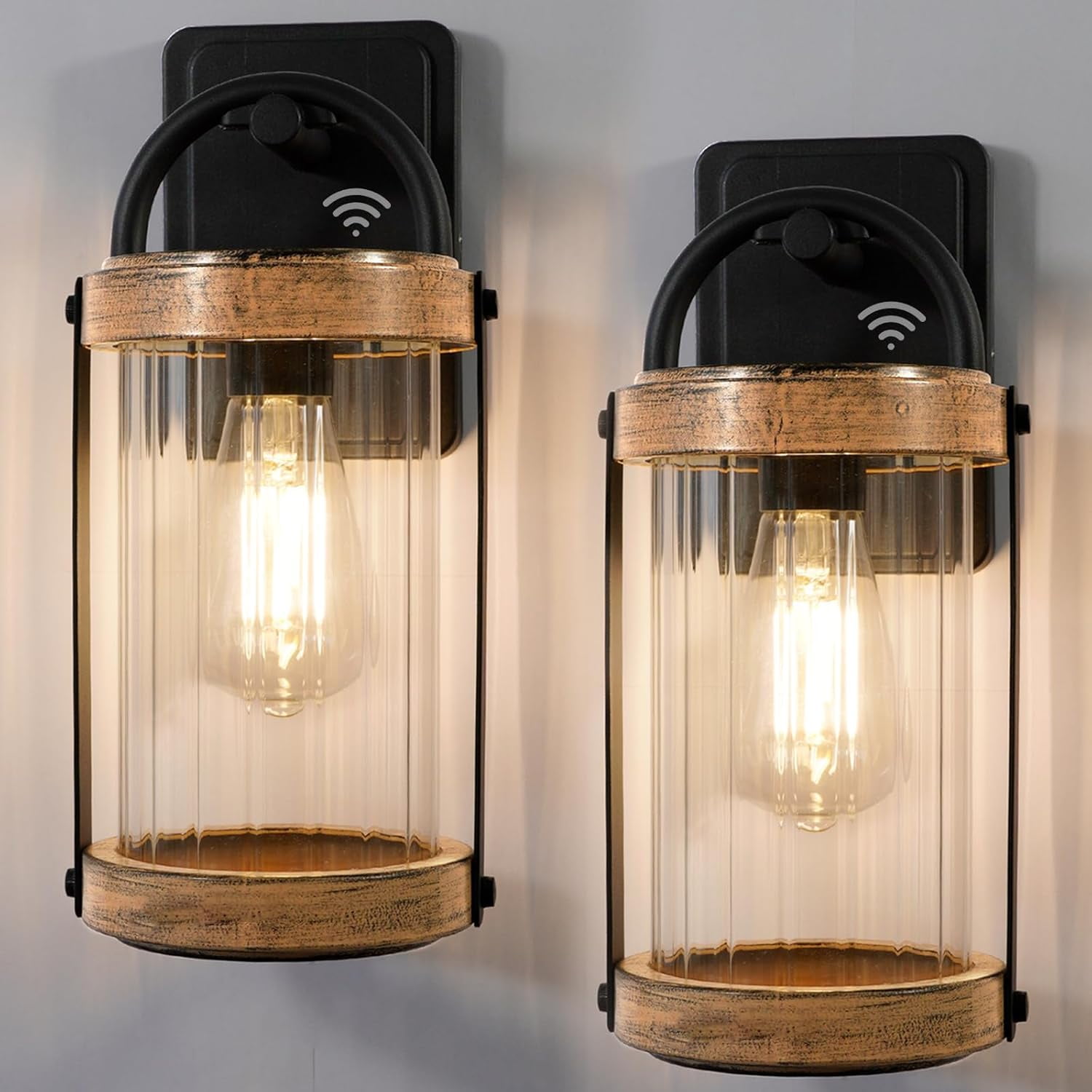 Lustrlach 2 Pack Dusk to Dawn Outdoor Wall Light,13in Exterior Lighting ...