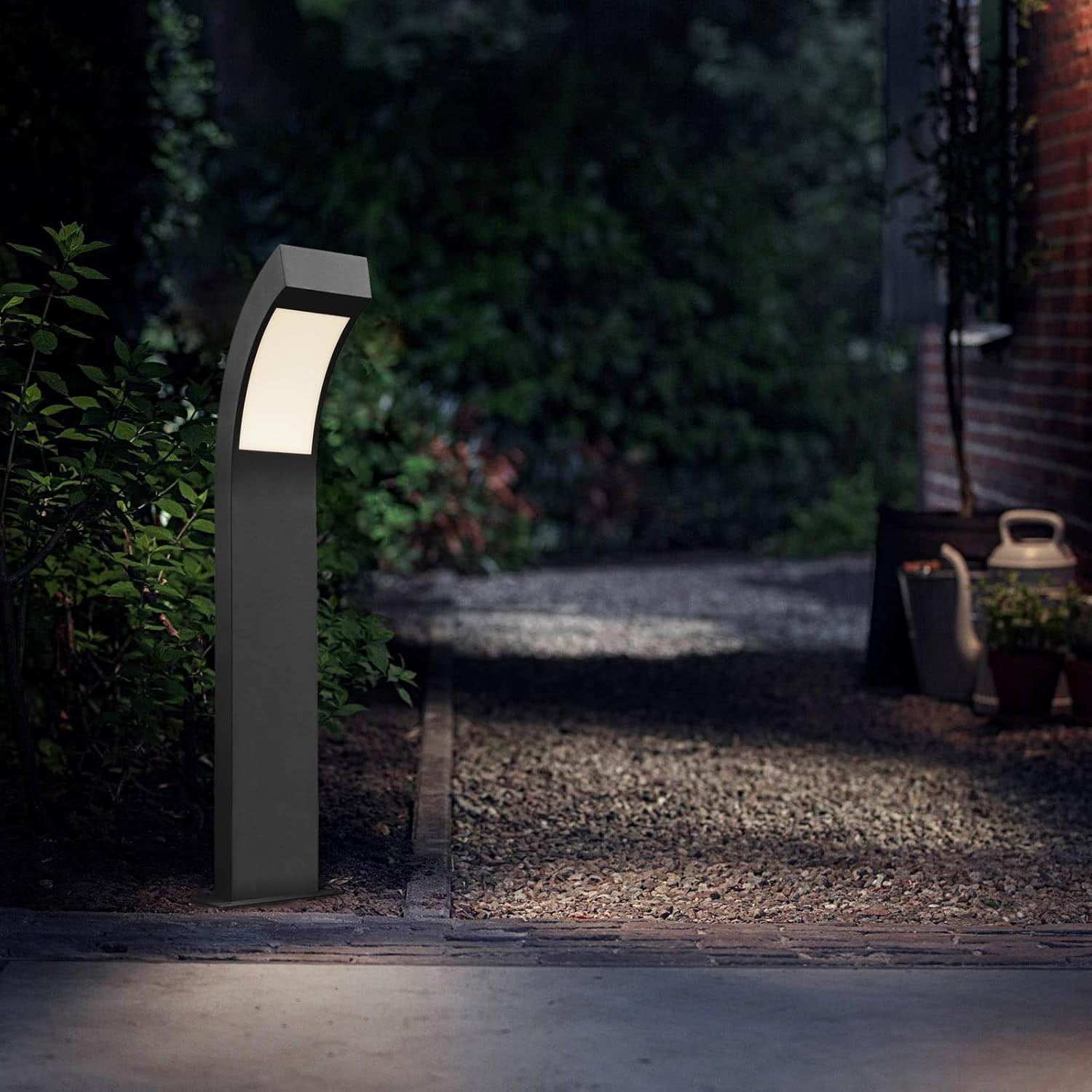 Lustrlach Modern Driveway Light 24" LED Outdoor Landscape Pathway Light Black IP54 Waterproof ...