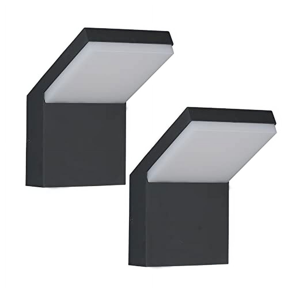 Lustrlach Outdoor Wall Light 2-Pack LED Porch Light Fixture 1800Lumen ...