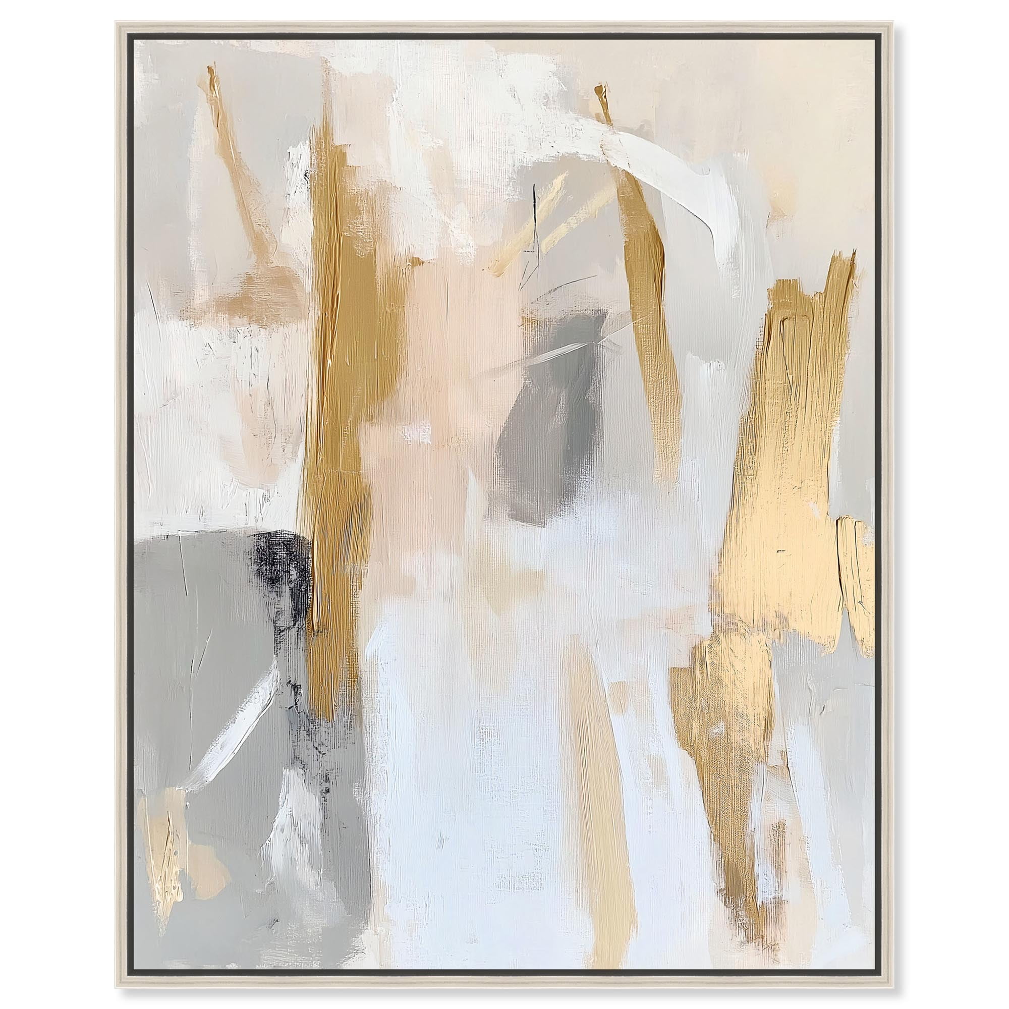 Lustrous Veil II Canvas Neutral Boho Art by Art Remedy, Silver Frame ...