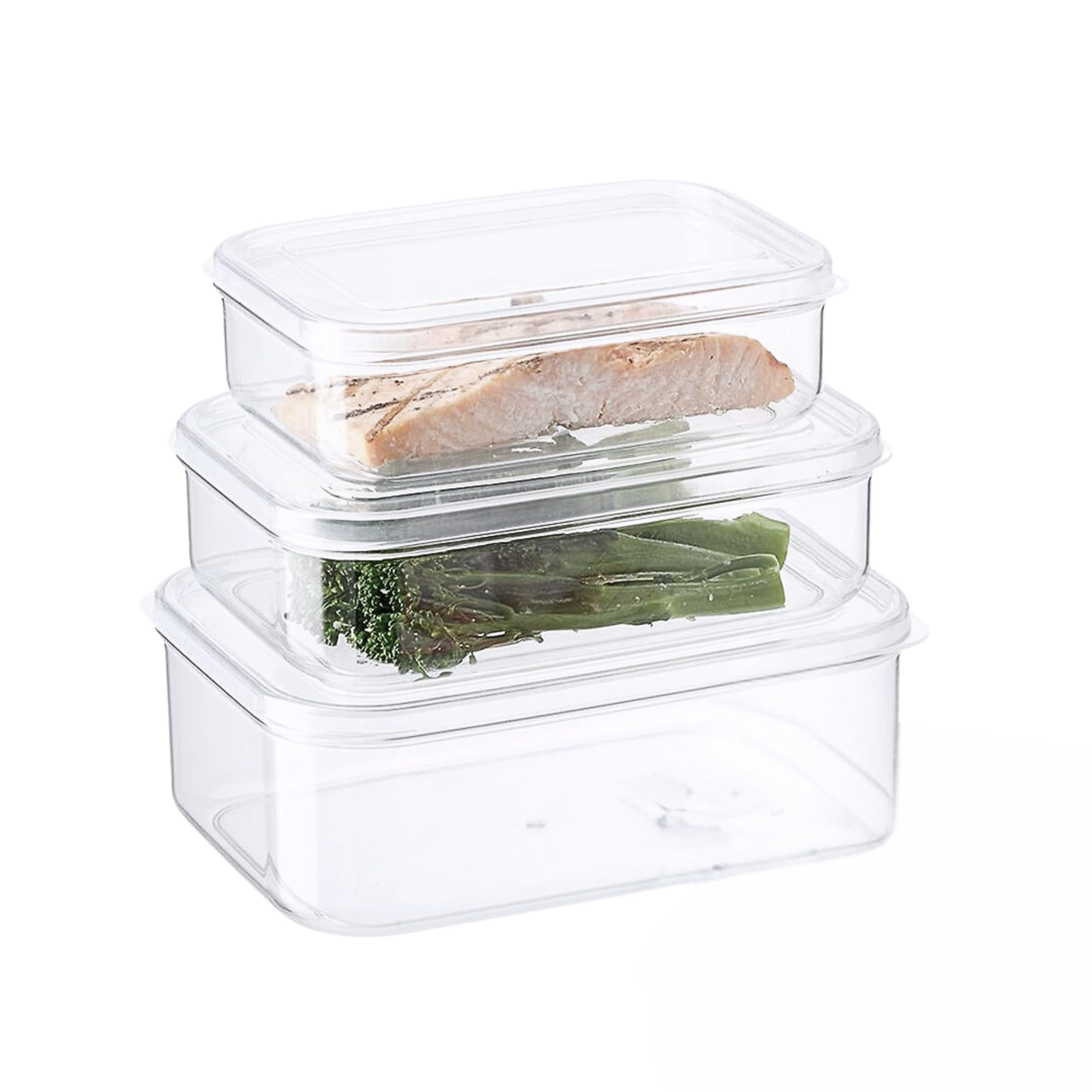Lustroware 3 Set, Micro Clear Kitchen Pantry Food Storage Container Set ...