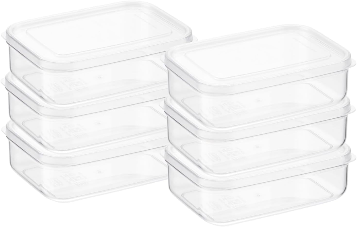Lustroware 6 Set, Micro Clear 1.0 qt Kitchen Pantry Food Storage Container Set with Lid ...