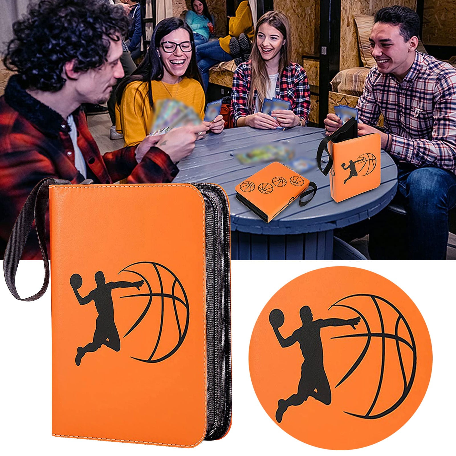 Lusxy Basketball Card Binder, 4Pocket Zipper Sports card binder, 400 ...
