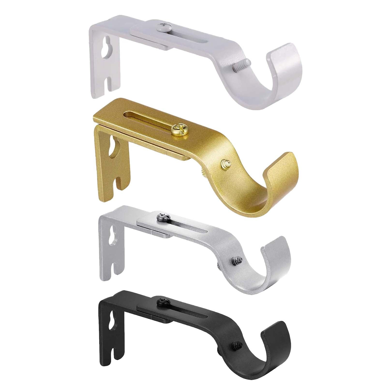 Lusxy Heavy Duty Curtain Rod Brackets, Adjustable Curtain Rod Brackets ...