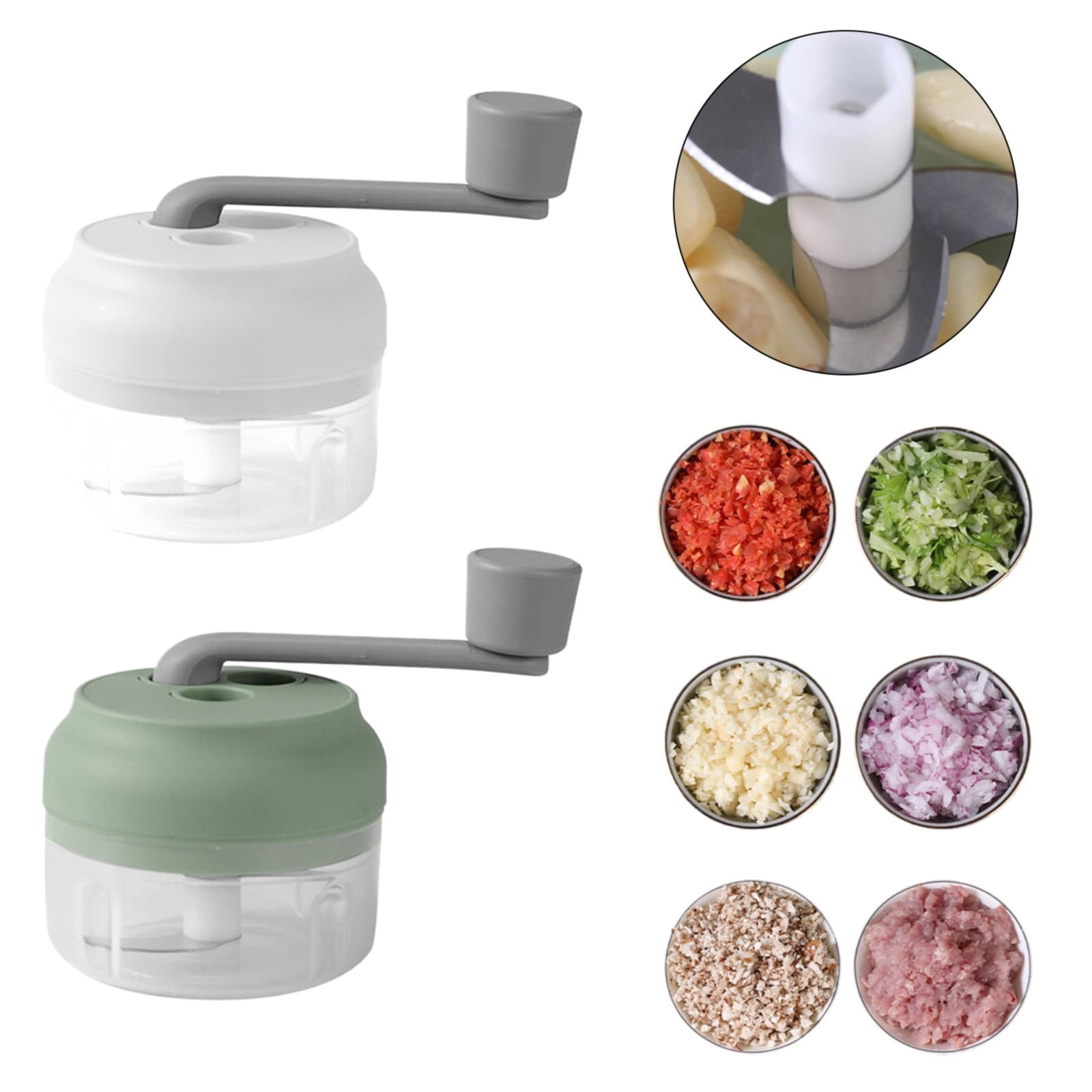 Lusxy Manual Food Chopper Vegetable Chopper, Food Grinder, Garlic Mincer Hand Pull String Onion ...