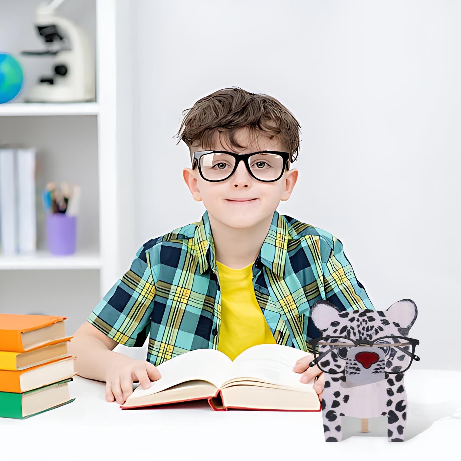 LutIedan Creative Glasses Holder Stand 3D Wooden Animal Eyeglass Stand ...