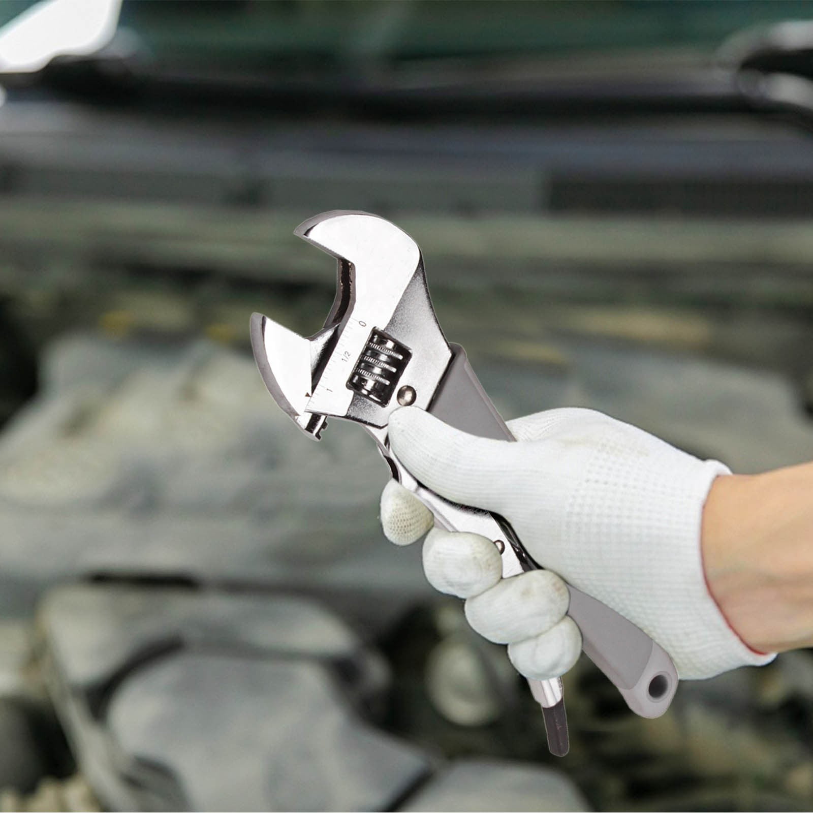 LutIedan Heavy Duty Locking Adjustable Wrench Non Slip Grip Jaw 360 ...