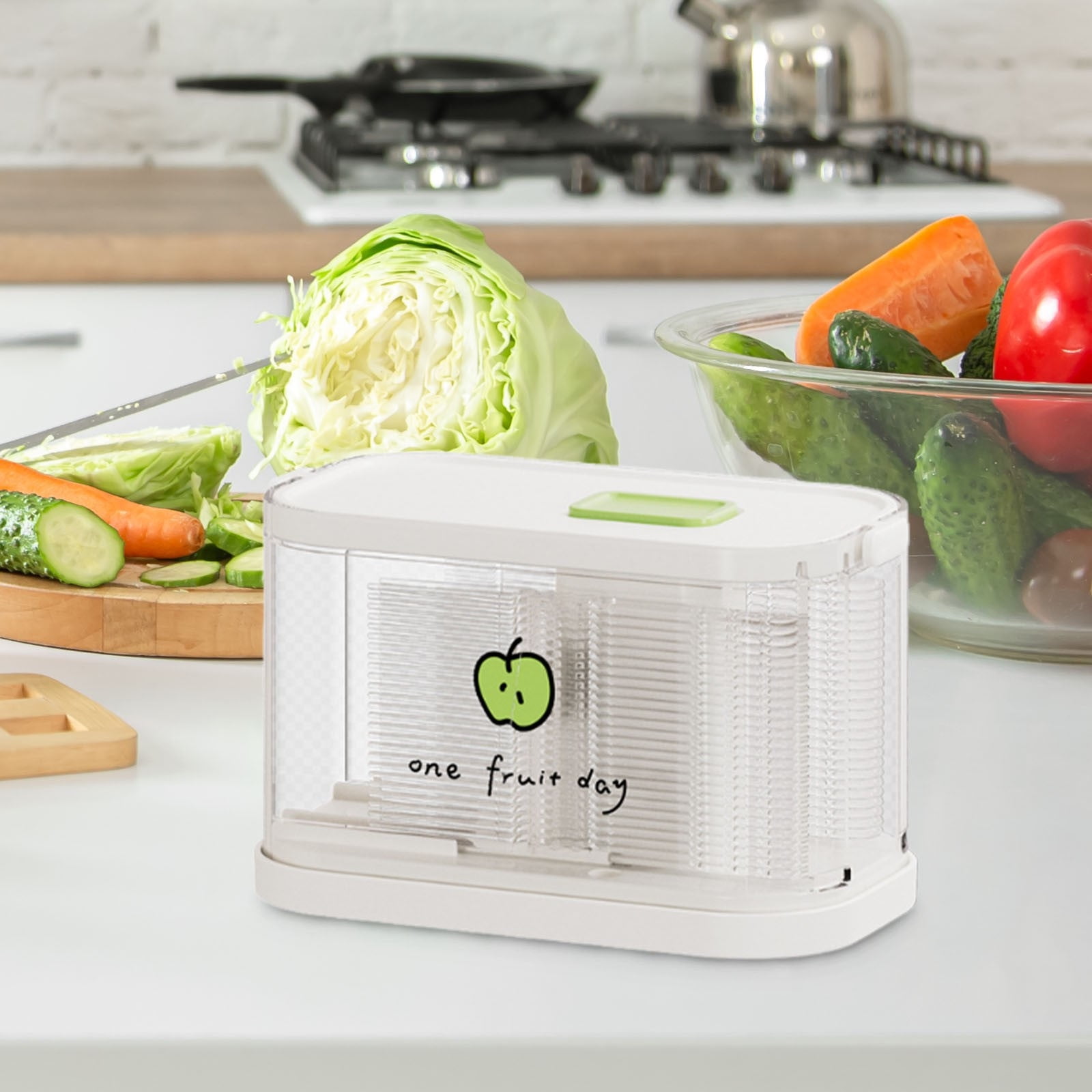 LutIedan Push-type Disposable Fruit Fork Box Fruit Fork Container ...