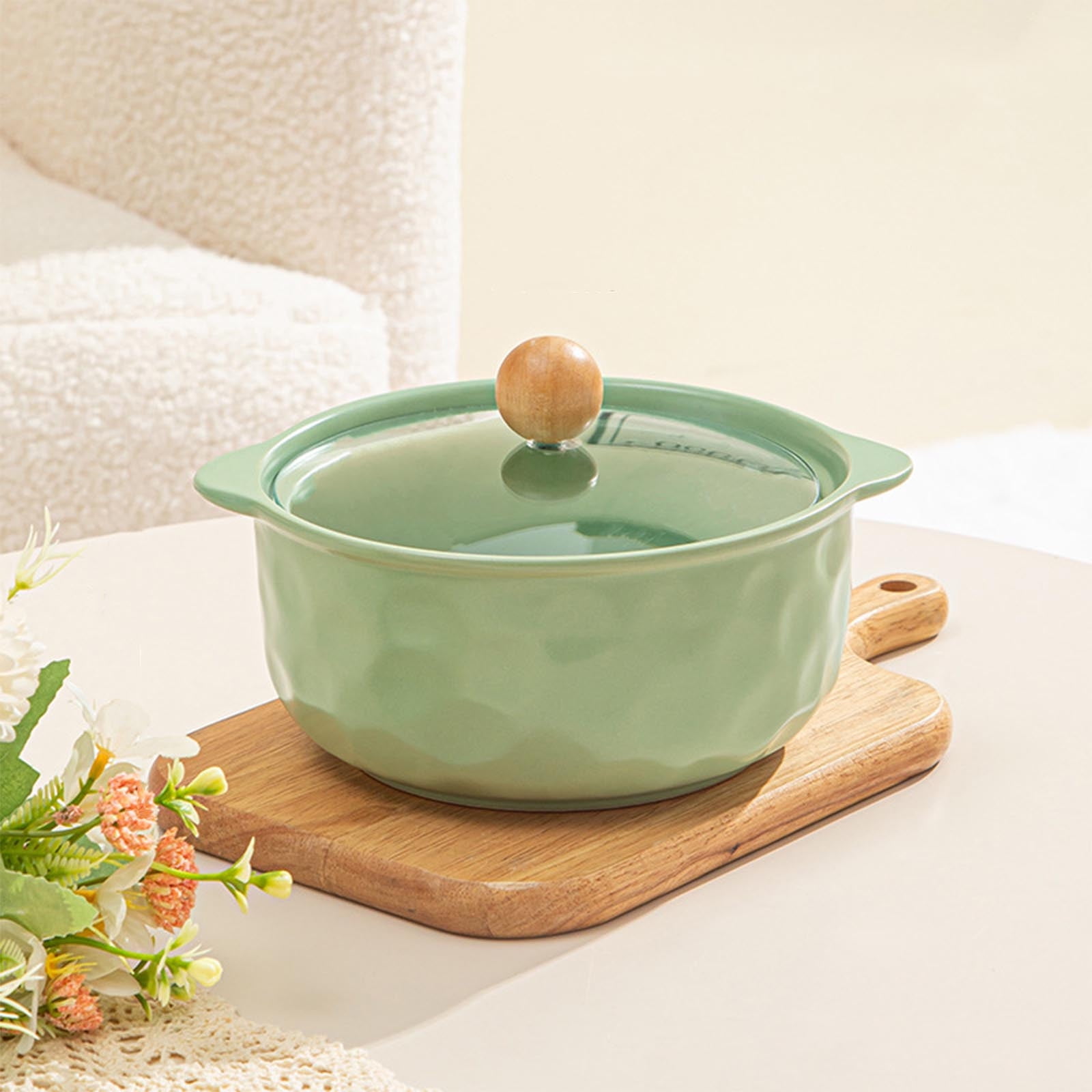 LutIedan Ramen Bowl Microwave Safe Instant Noodle Bowl with Lid Double ...