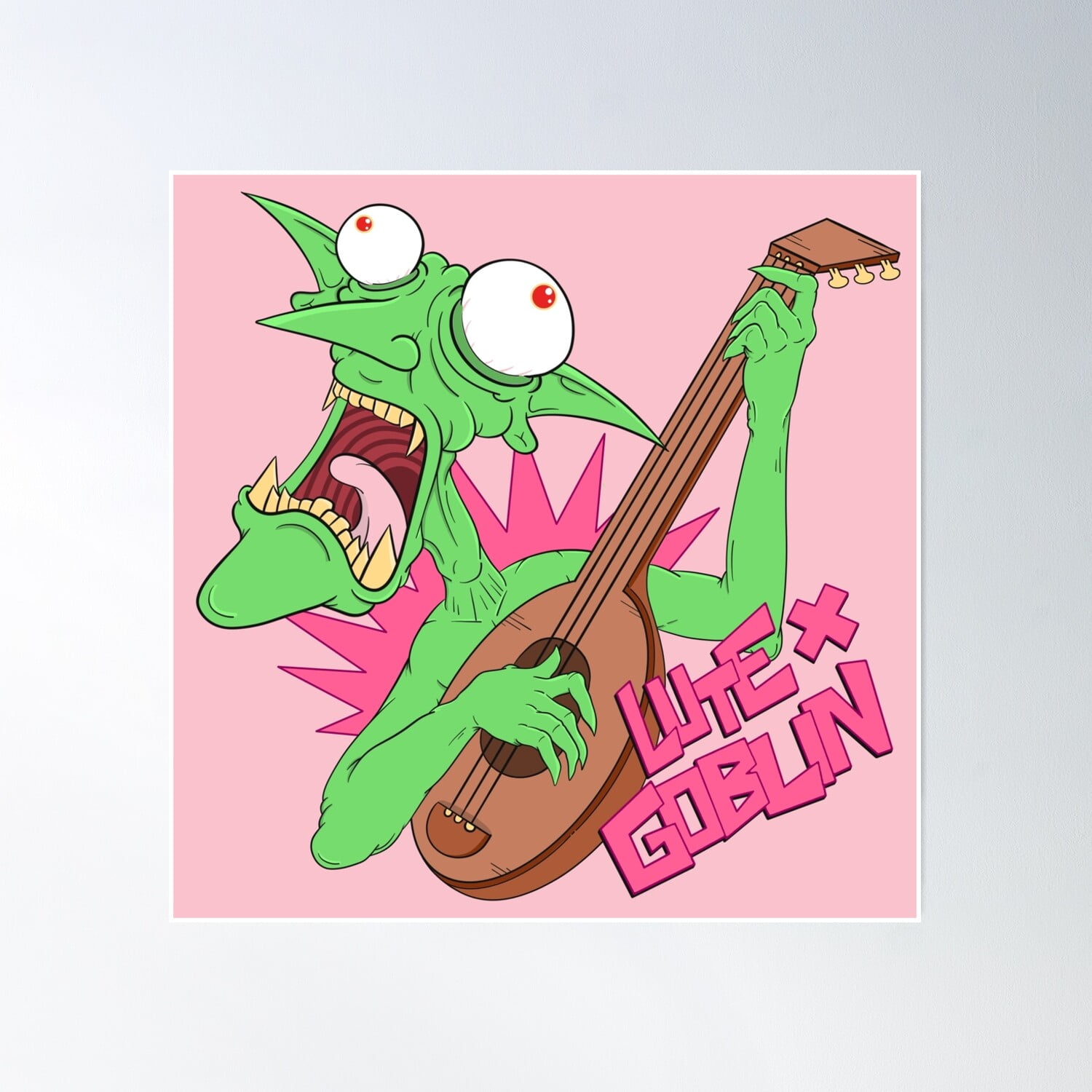 Lute Goblin Poster Wall Art, Modern Wall Decor, 24x24 UNFRAMED ...